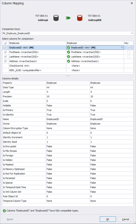Compare And Find Data Differences Between Two Tables In Sql Server